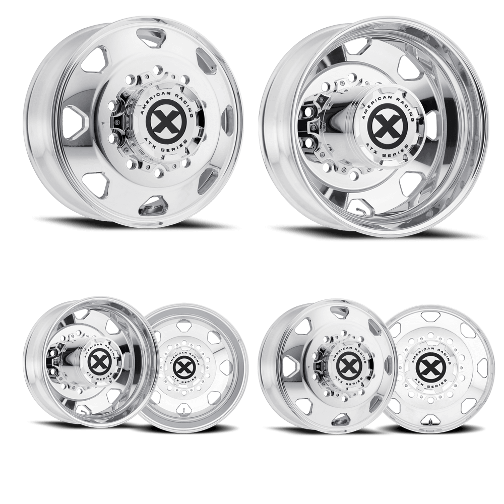 6 AMERICAN RACING ATX Octane Polished 24″ Milled