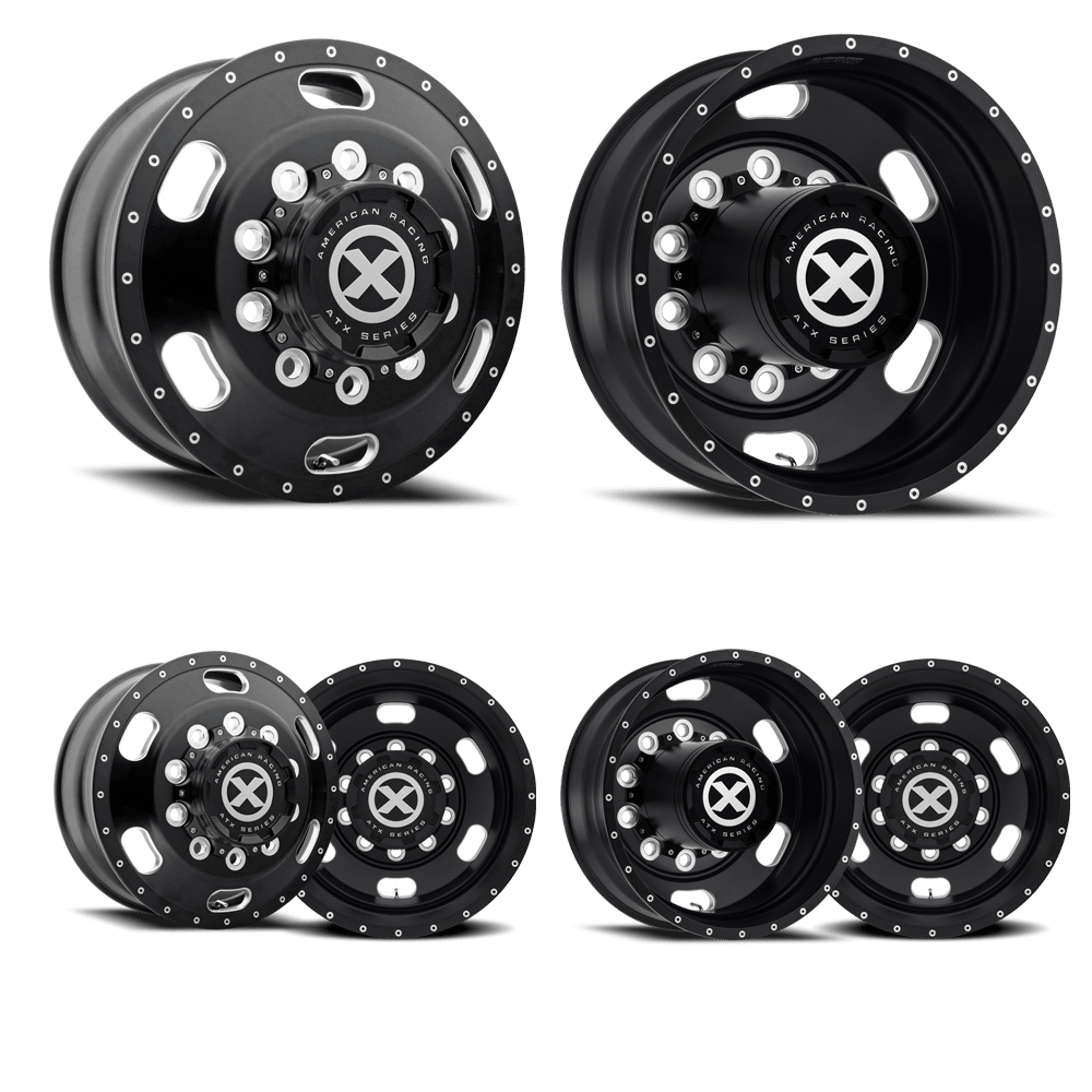 6 AMERICAN RACING ATX Indy Satin Black Factory 22″ Milled