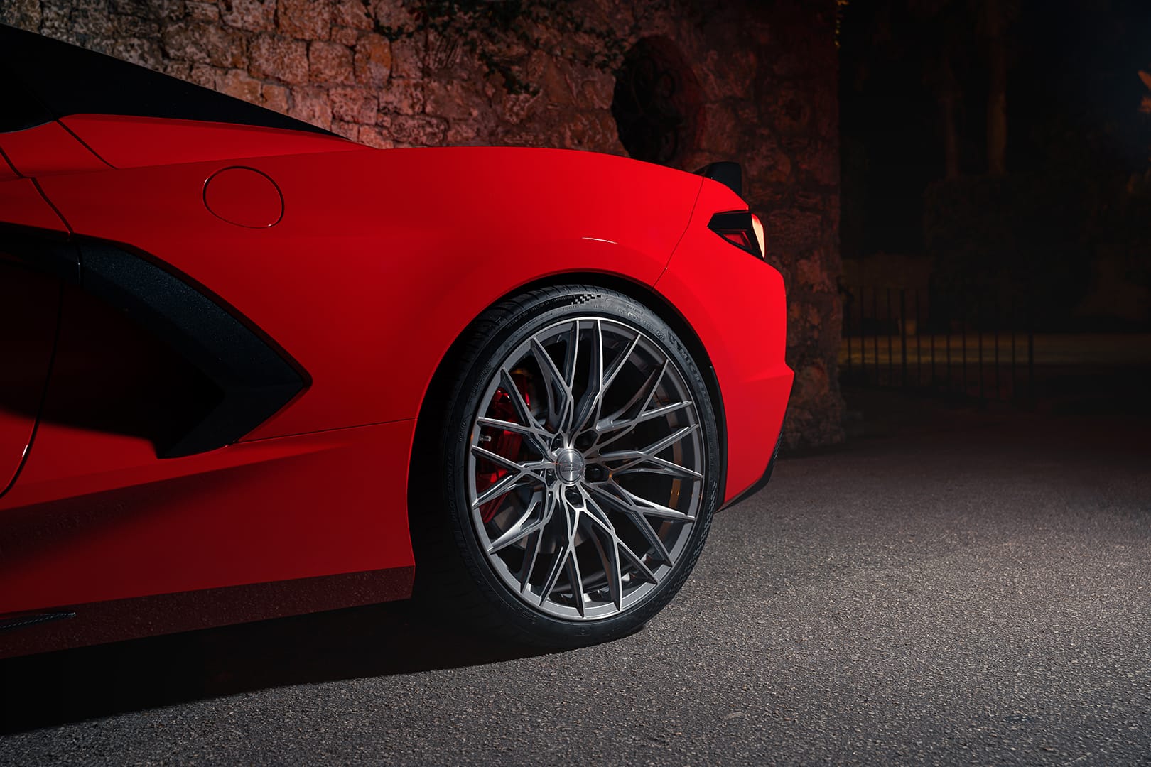 2023 C8 Stingray Torch Red - High-Quality Corvette Wheels | E5 Wheels