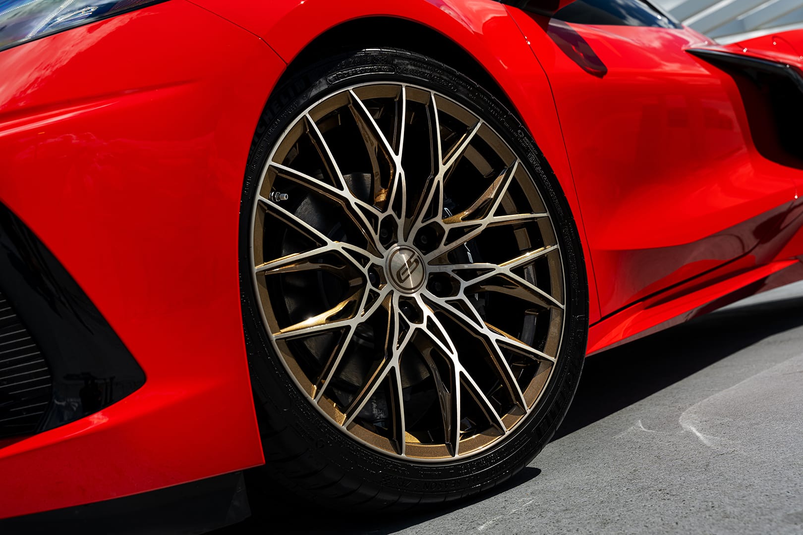2024 C8 Stingray Torch Red - High-Quality Corvette Wheels | E5 Wheels