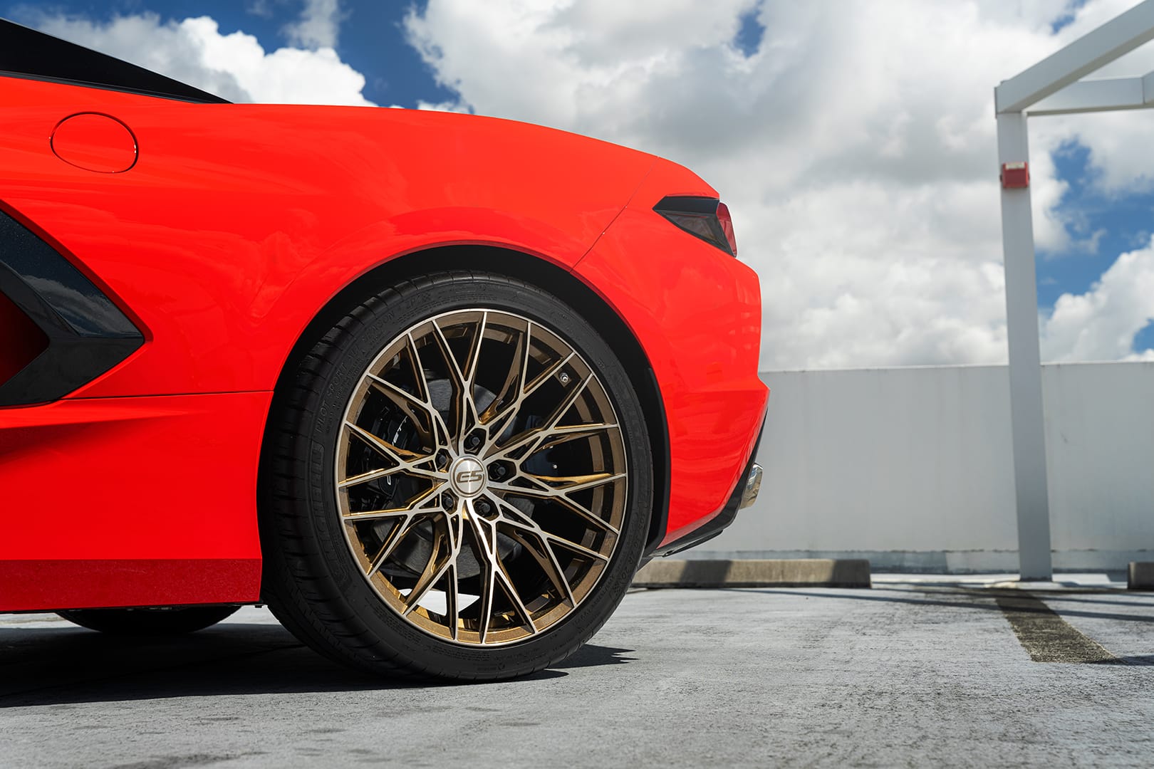 2024 C8 Stingray Torch Red - High-Quality Corvette Wheels | E5 Wheels