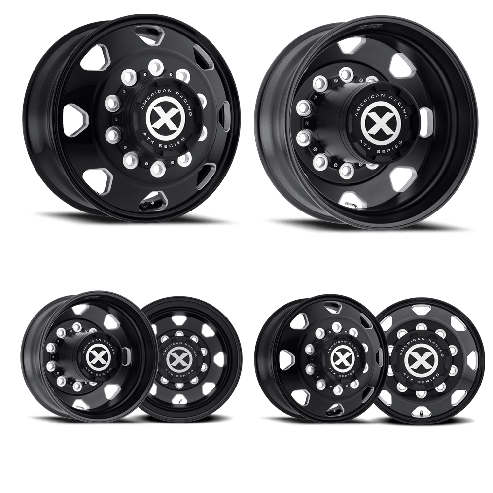 6 AMERICAN RACING ATX Octane Satin Black 22″ Milled