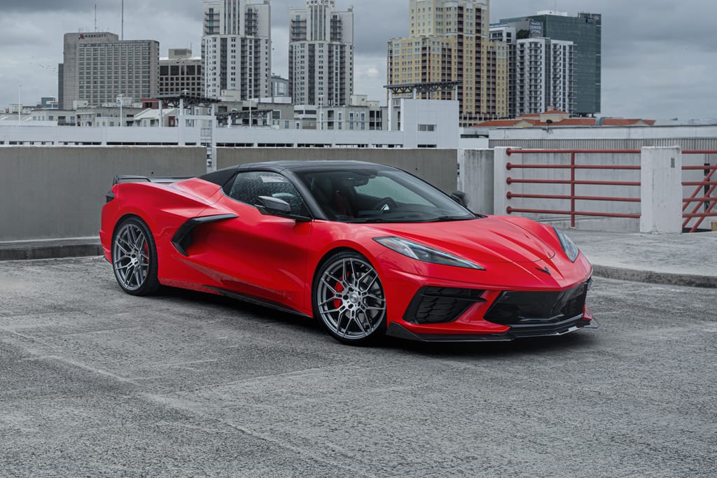 Red Corvette C8 Speedway Titanium Brushed - High-Quality Corvette ...