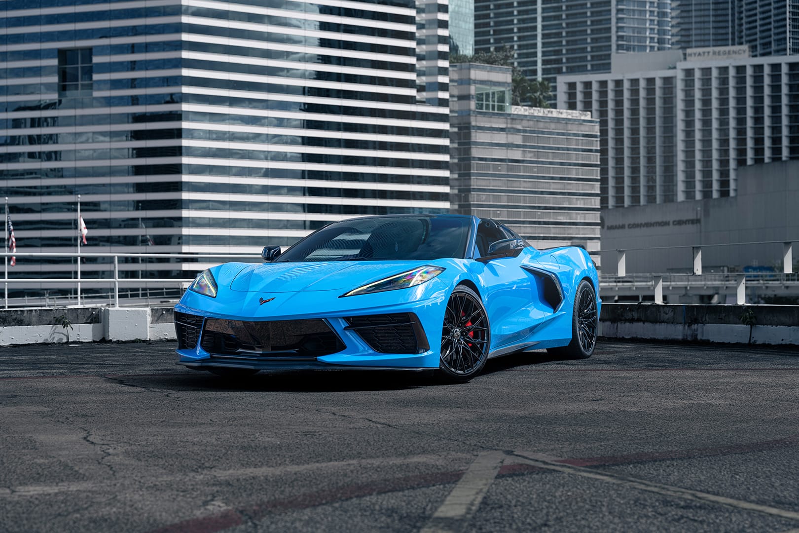 2023 C8 Stingray Rapid Blue on Sebring Gloss Black | E5