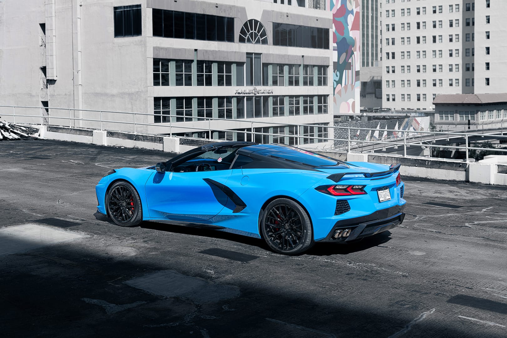 2023 C8 Stingray Rapid Blue on Sebring Gloss Black | E5