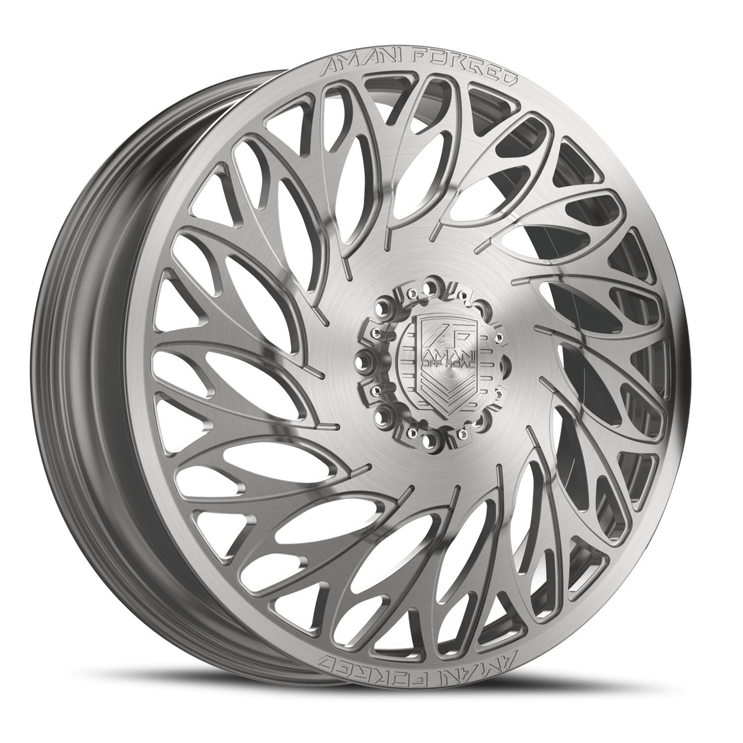 Amani Forged Lago Dually Rims & Wheels Brushed Silver , 8.25×24 ...