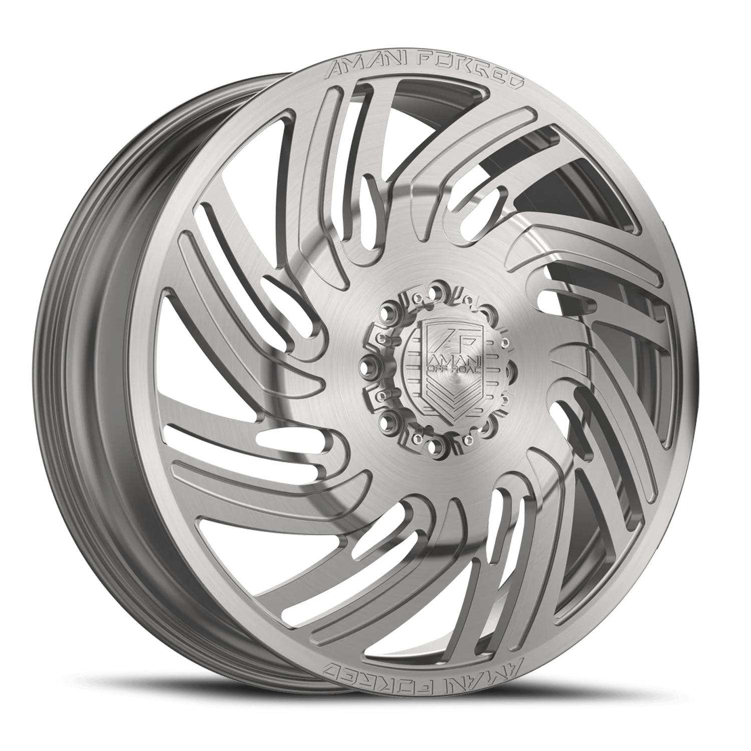 Amani Forged Rio Dually Rims & Wheels Brushed Silver , 8.25×28 - Dually ...